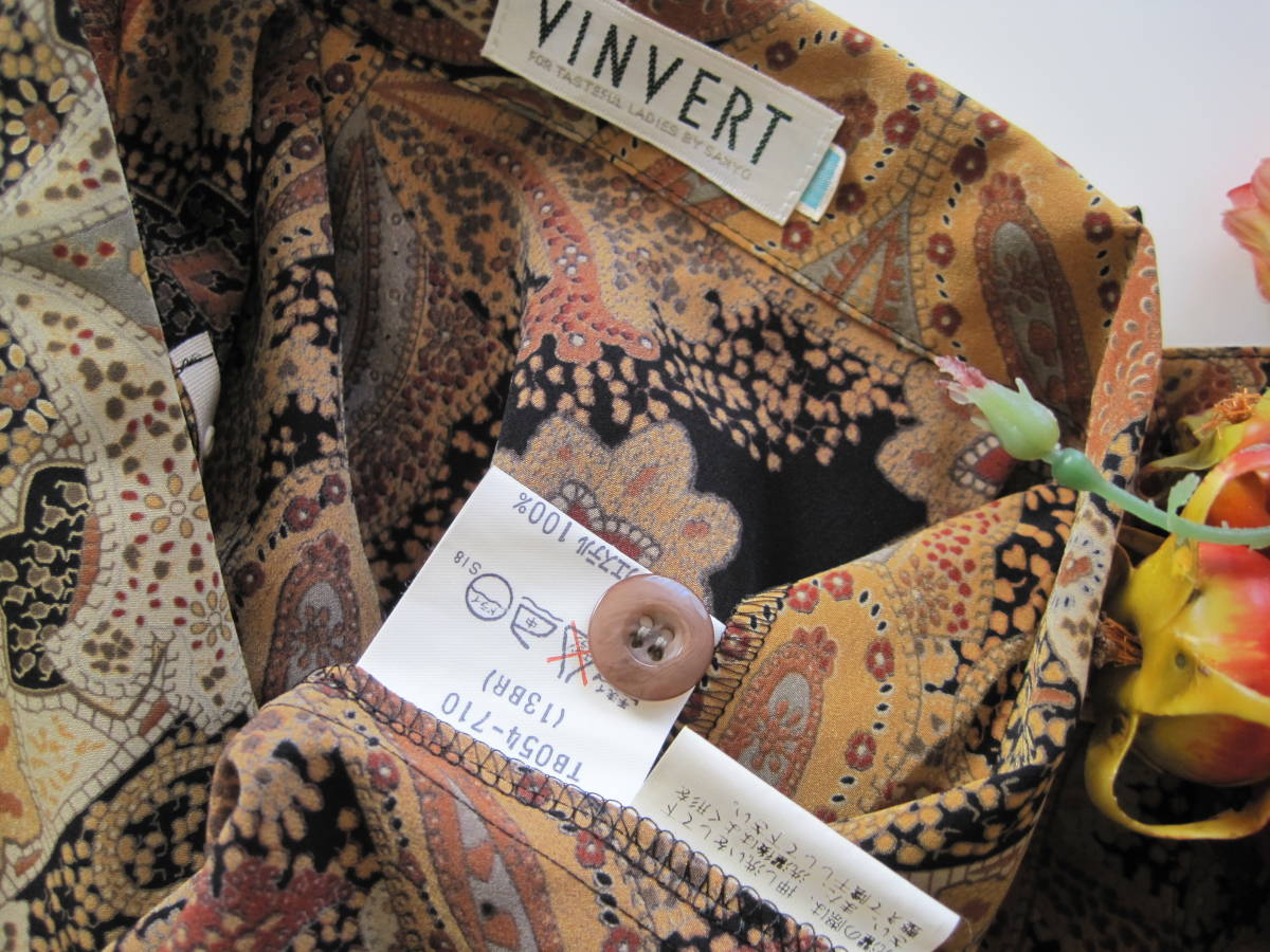 Yahoo!オークション - 美品・SANYO・VINVERT・オーバーブラウス・秋色...