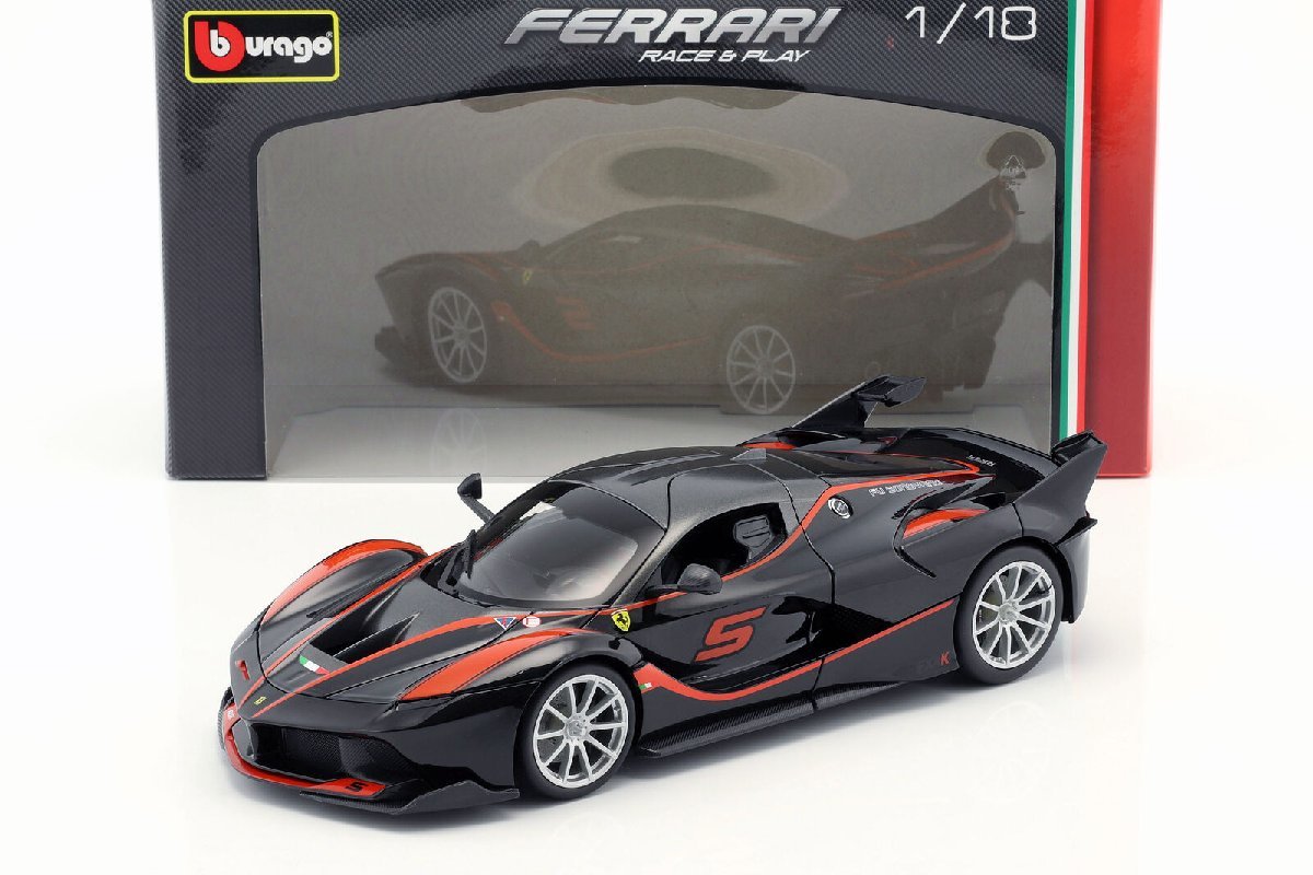 Yahoo!オークション - Burago 1/18 Ferrari FXX K #5 ブラック フェラ...