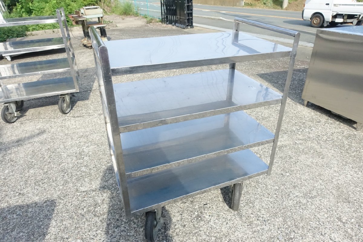 Yahoo!オークション - B 88 52 108cm ステンレス キャスター付きワゴ...