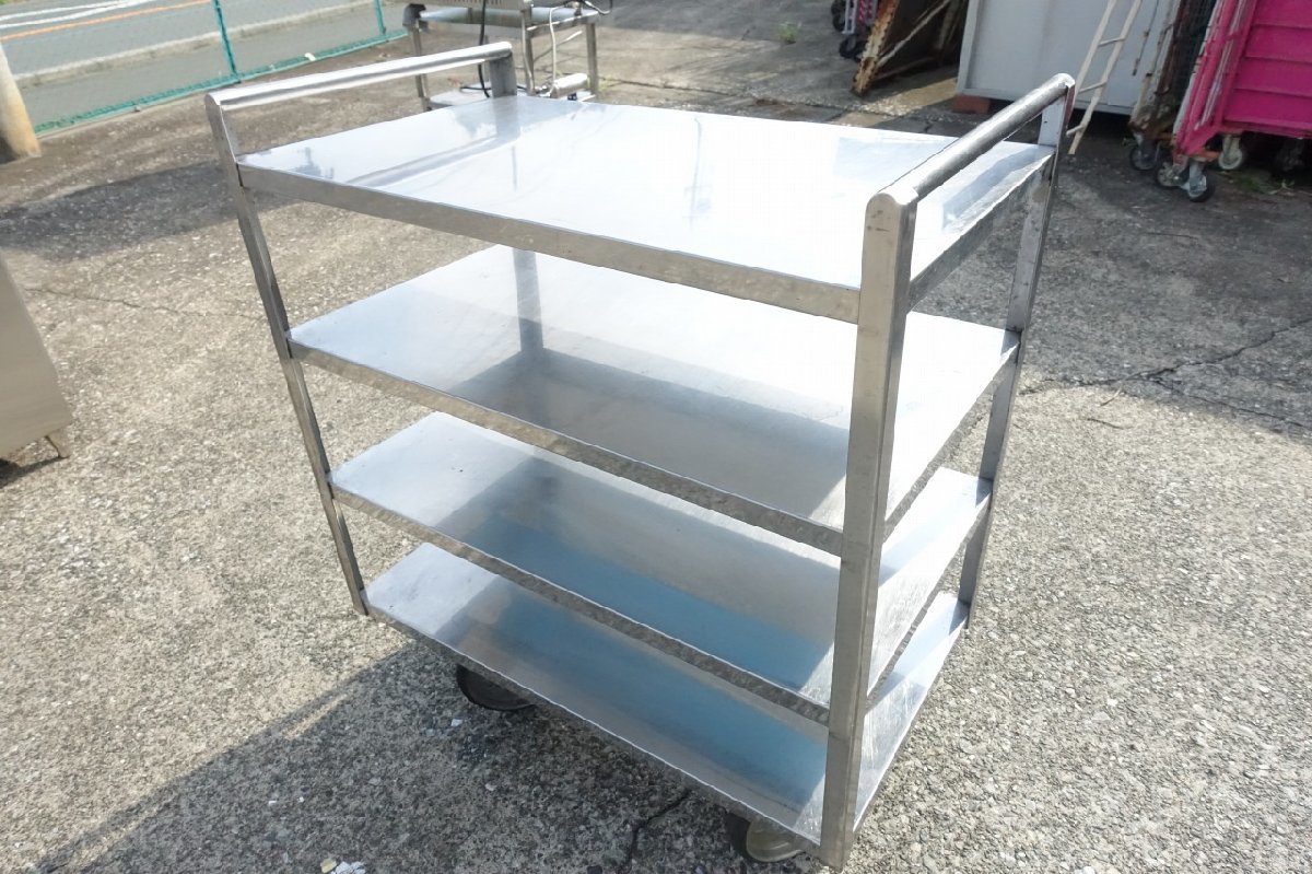 Yahoo!オークション - B 88 52 108cm ステンレス キャスター付きワゴ...