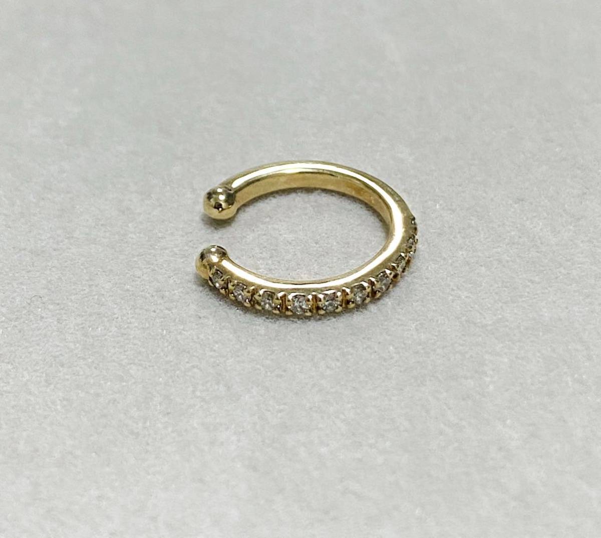 Yahoo!オークション - K10YG 0.1ct ダイヤモンド イヤーカフ 片耳用
