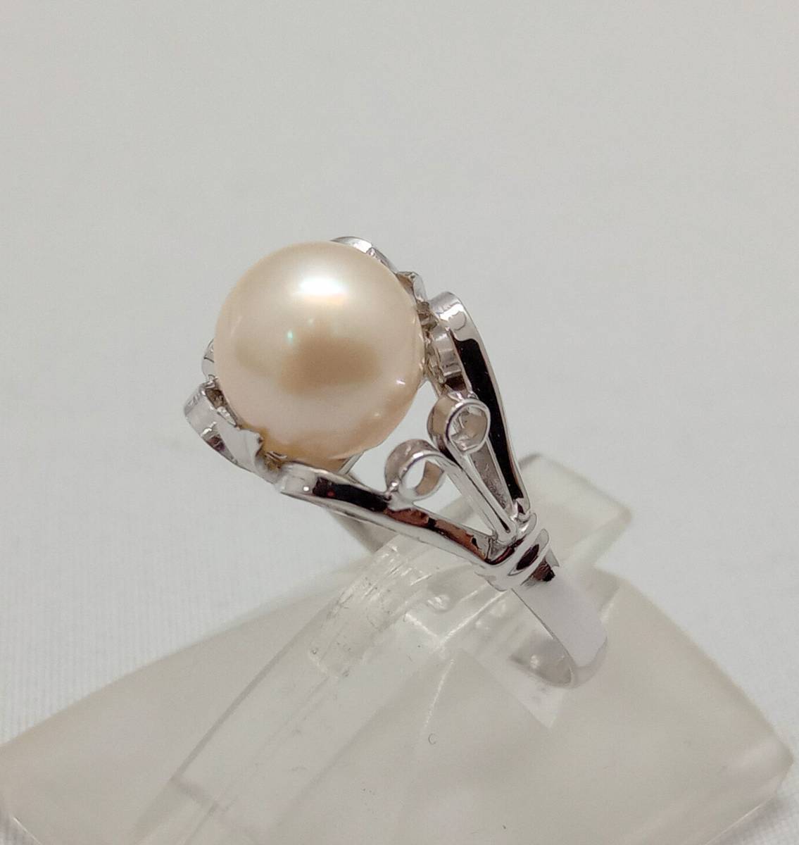 ヤフオク! - 【ソーティング付き】真珠 K14WG リング 13.5号 ...