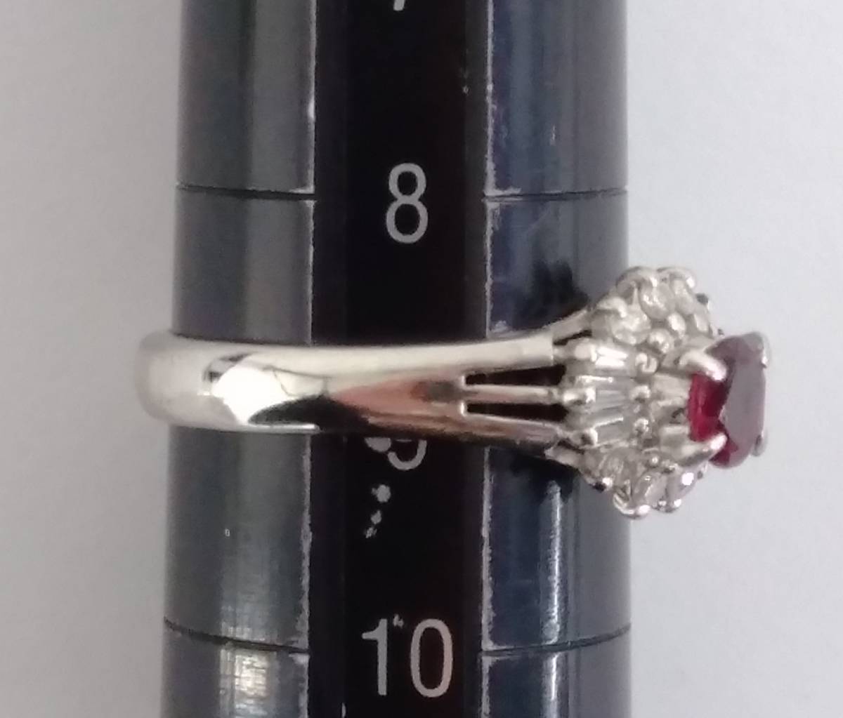 Yahoo!オークション - Pt850 プラチナ／＃9／ダイヤ0.17ct／4.1g／リン...