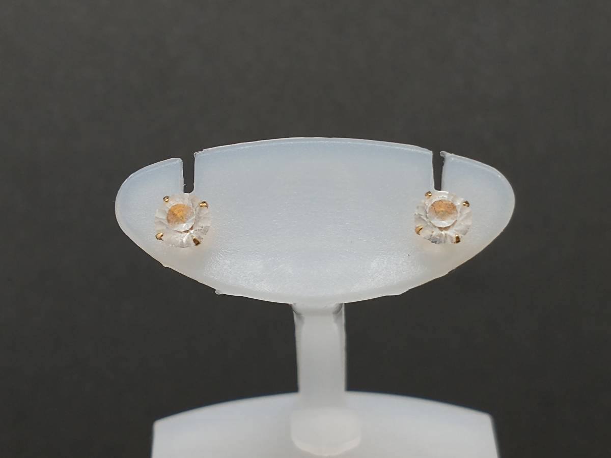Yahoo!オークション - シンプル デザイン ピアス K18 0.3g 金 イエロー...