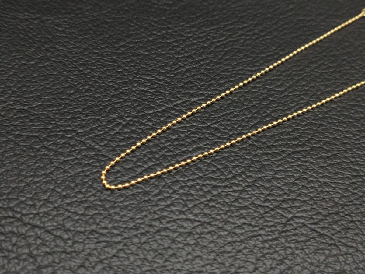 Yahoo!オークション - ボール チェーン ブレスレット K18 18cm 0.9g 金...