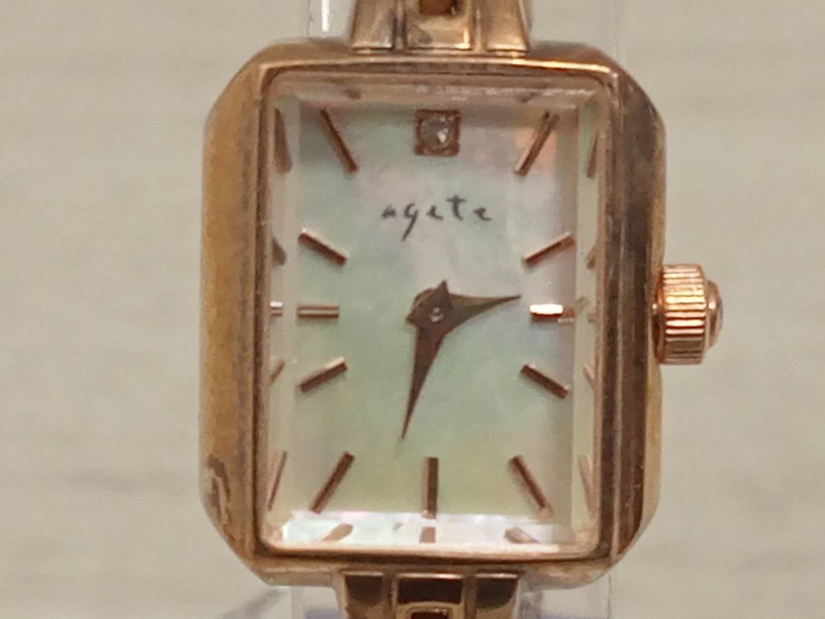 Yahoo!オークション - 【ダイヤ付き】agete アガット スクエア sv レデ...