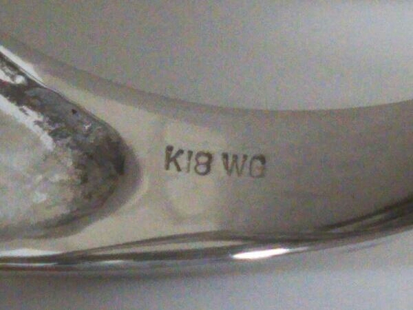 Yahoo!オークション - K18WG 約15号 ダイヤモンド0.03ct 約4.4g リング