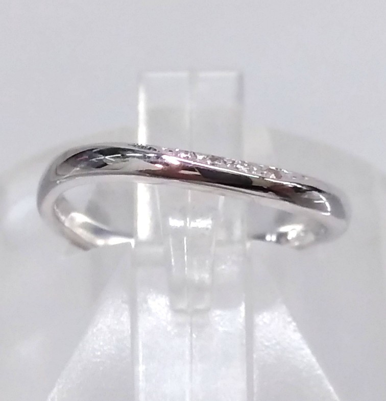 Yahoo!オークション - 【新品仕上げ済】 K10WG ダイヤモンド 0.02ct リ...