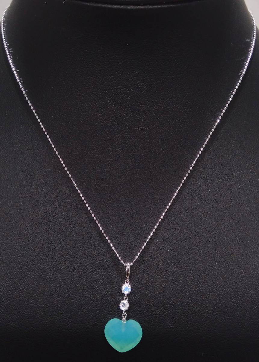 Yahoo!オークション - K18WG 750 40㎝ ハート ネックレス 2.4g