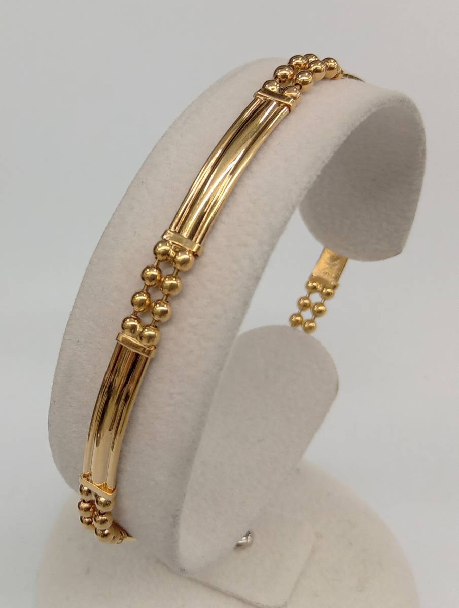 Yahoo!オークション - ブレスレット K18 18金 ゴールド 19㎝ 9.7g 店舗...