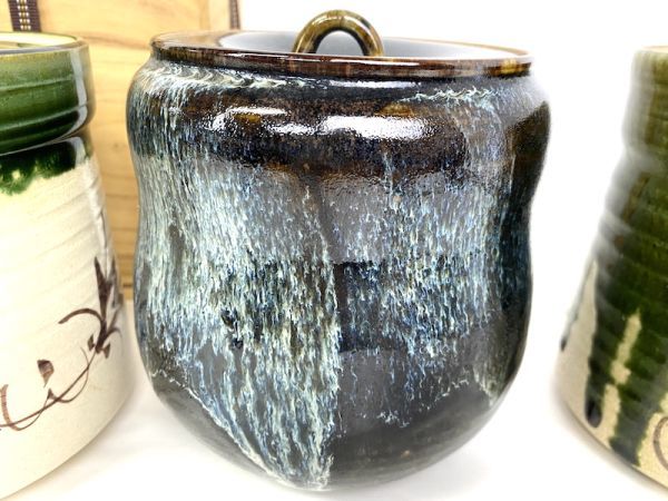 Yahoo!オークション - 【A271】新品/保管品 水指/水差 3点セット 織部...