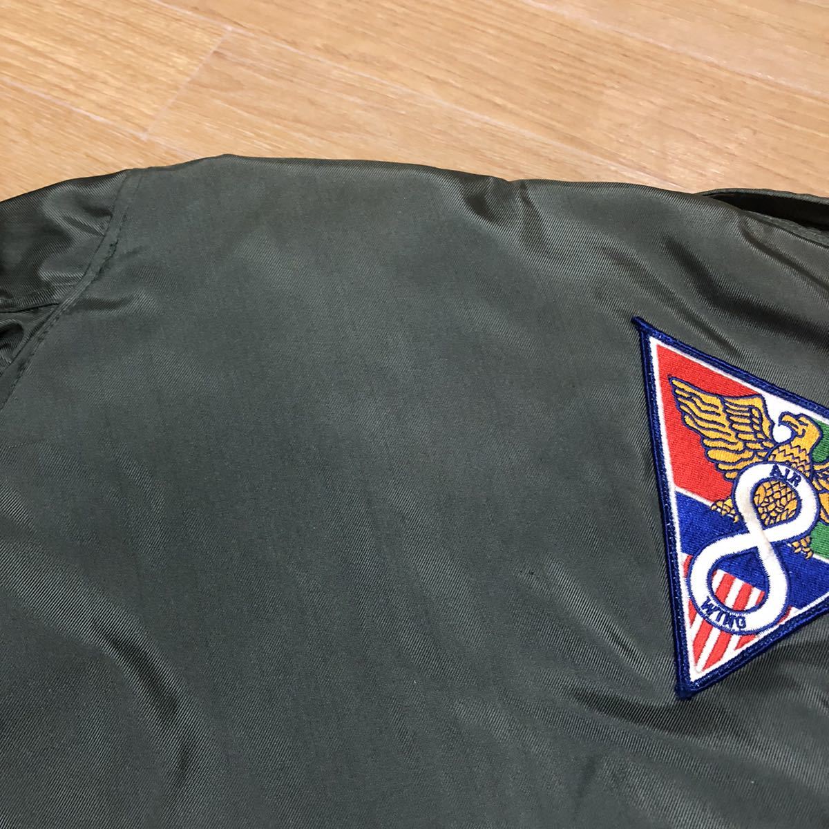 美品 80s ALPHA CWU-36/P フライトジャケット L ワッペン 美品 80s ALPHA CWU-36/P フライトジャケット L ワッペン