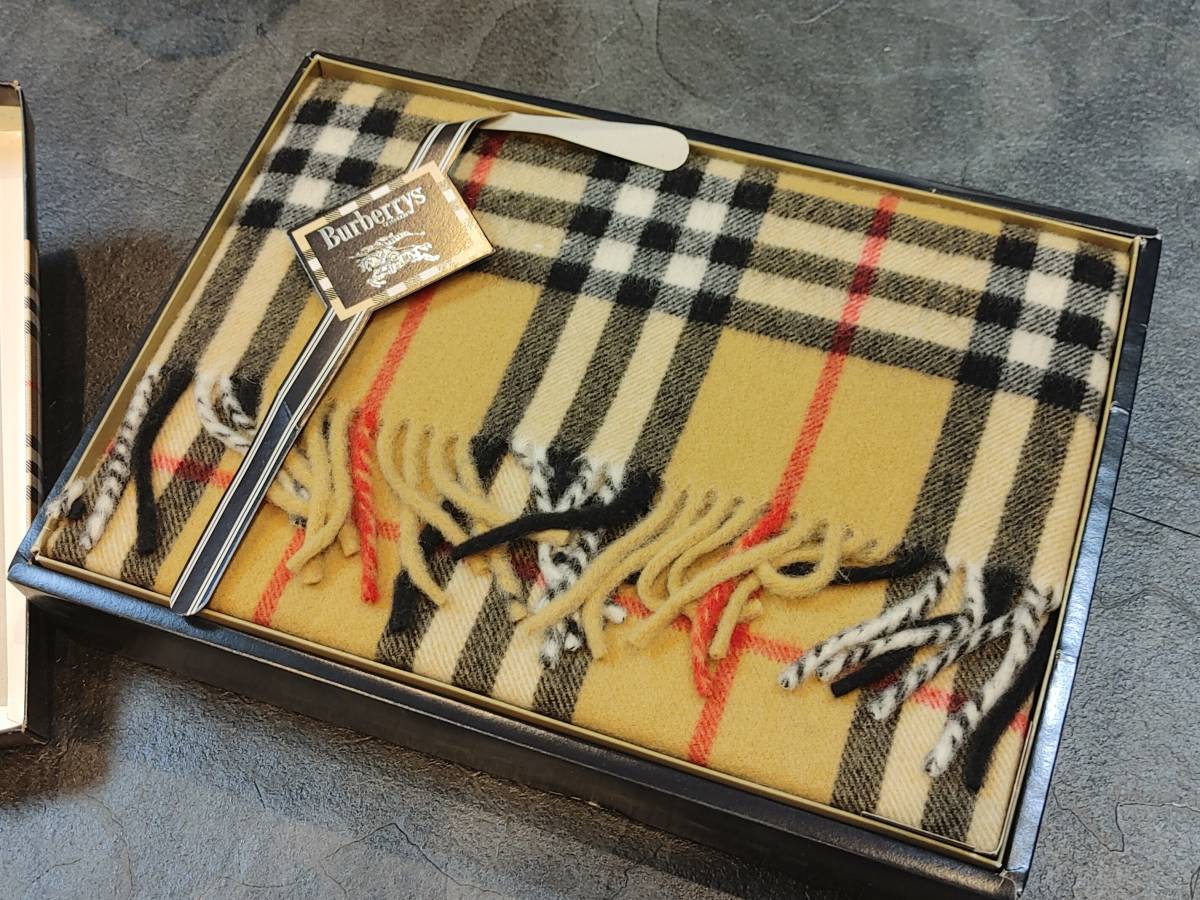 Yahoo!オークション - 6425 100 バーバリー Burberry ひざ掛け ウール ...