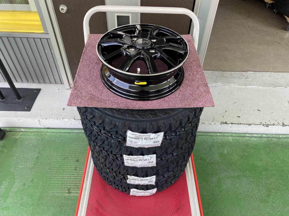 アルミマッドタイヤ4本セット 12 × 3.50B +44 22年製 ヨコハマ ジオランダー M/T G003 145/80R12 LT 80/78N 送込53 000(4穴)｜売買された ...