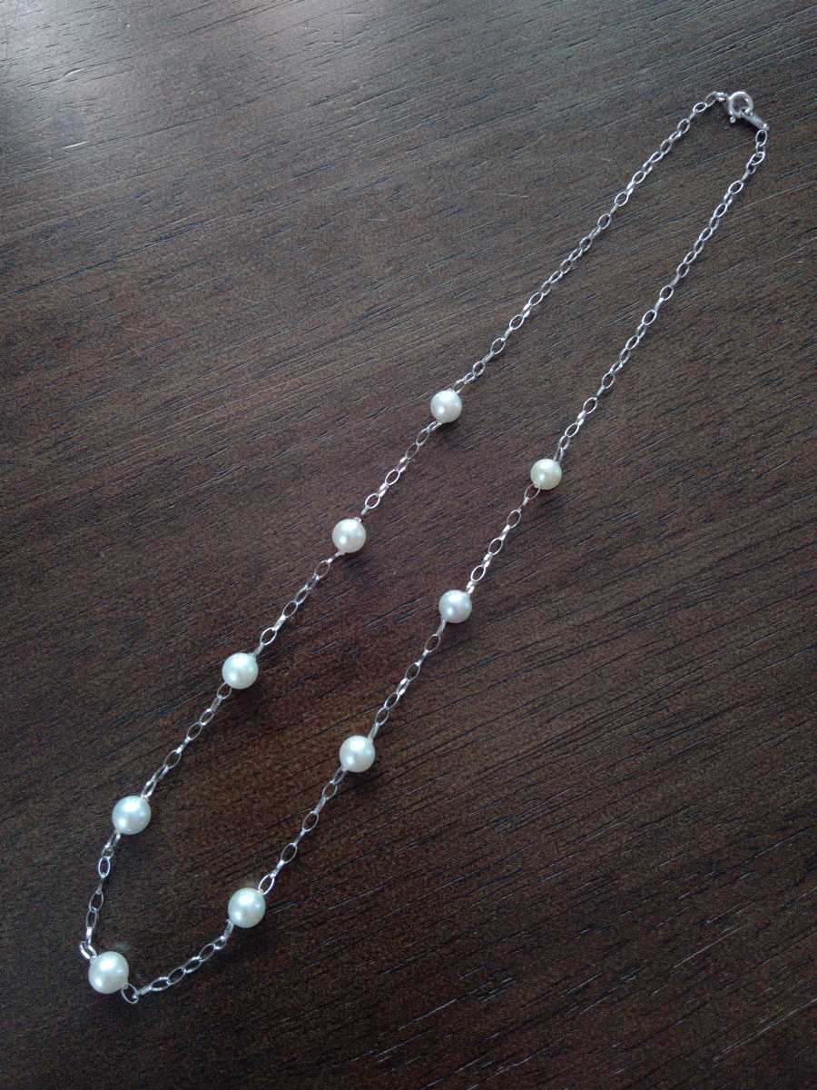 Yahoo!オークション - K18 WG 750 ITALY 真珠 ネックレス.