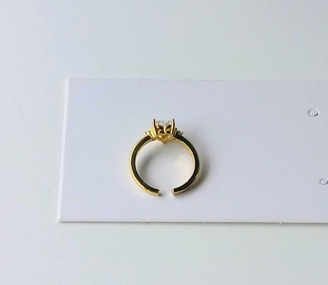 Yahoo!オークション - 18KGPオープンリング CZハート