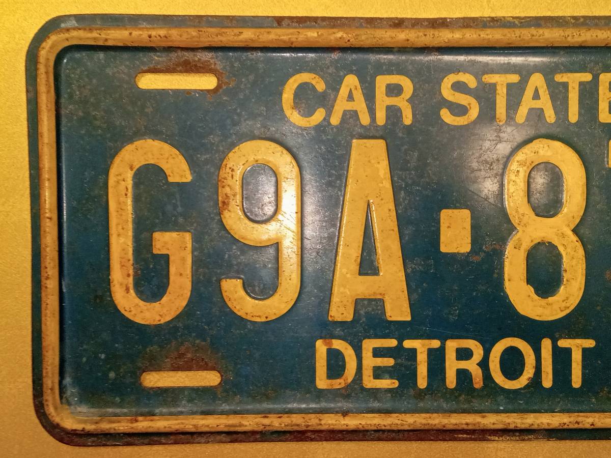 アメリカ雑貨 ナンバープレート デトロイト G9A-875 CAR STATE DETROIT オブジェ インテリア 看板 ビンテージ レトロ(自動車関連グッズ)｜売買されたオークション情報 ...