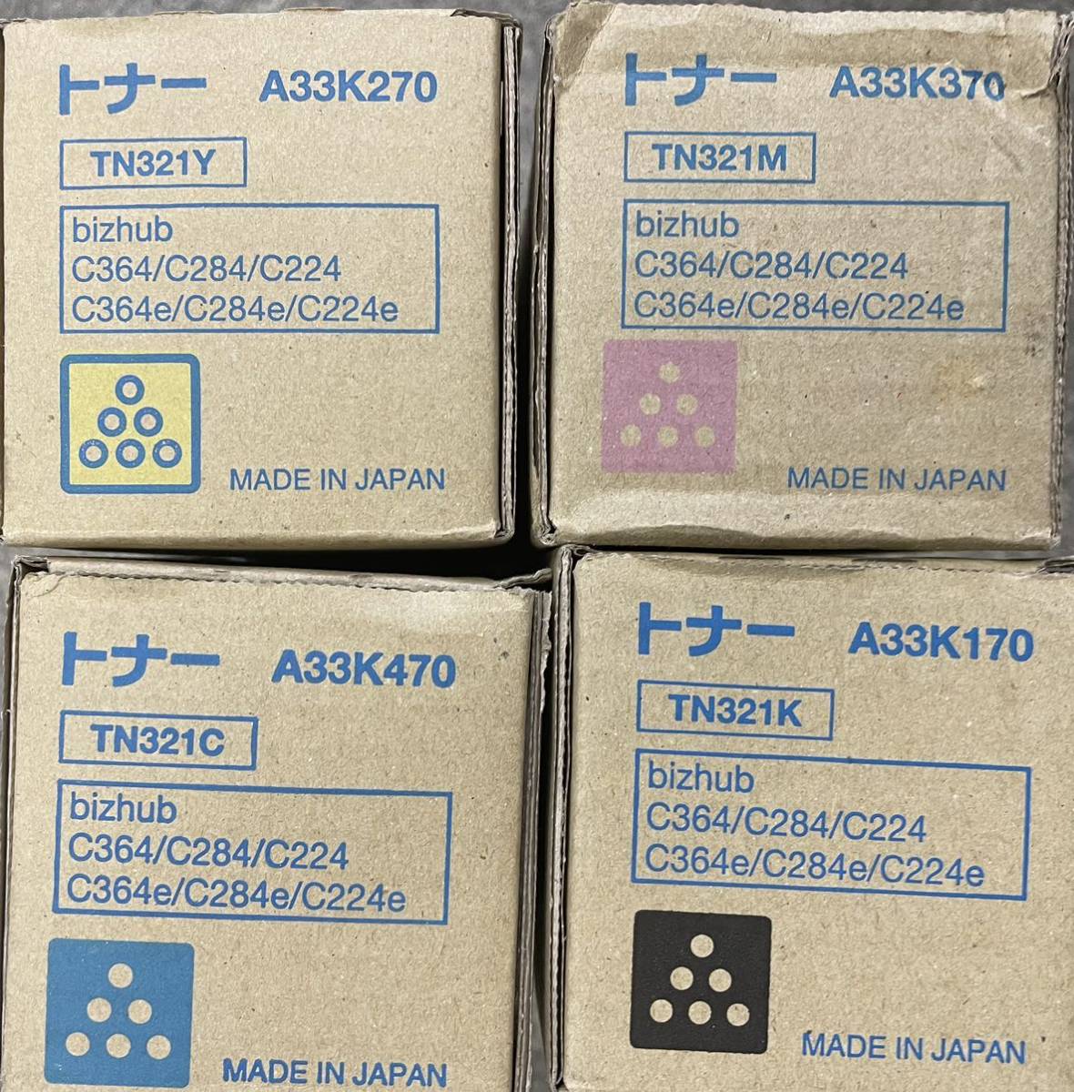 Yahoo!オークション - コニカミノルタトナーTN 321 4色