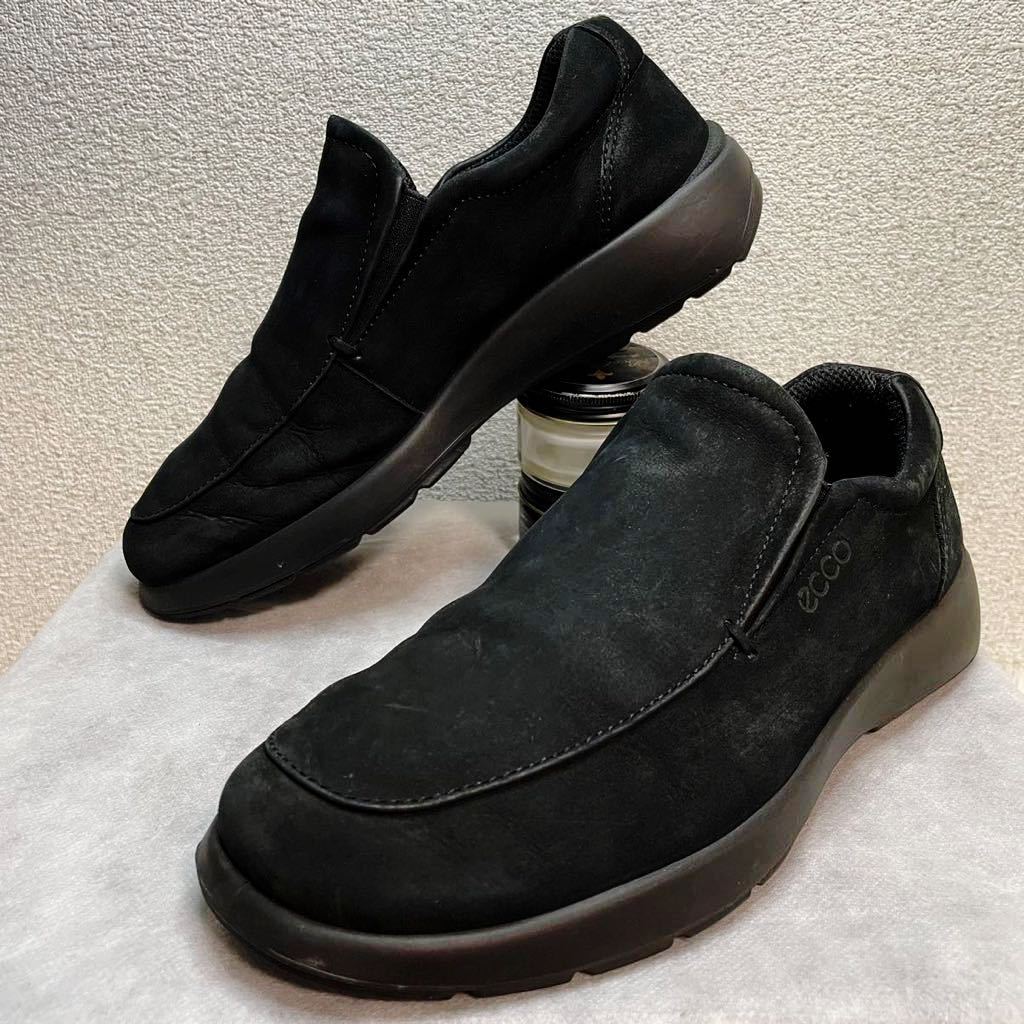 Yahoo!オークション - ECCO エコー レザースニーカー カジュアル ヌバ...