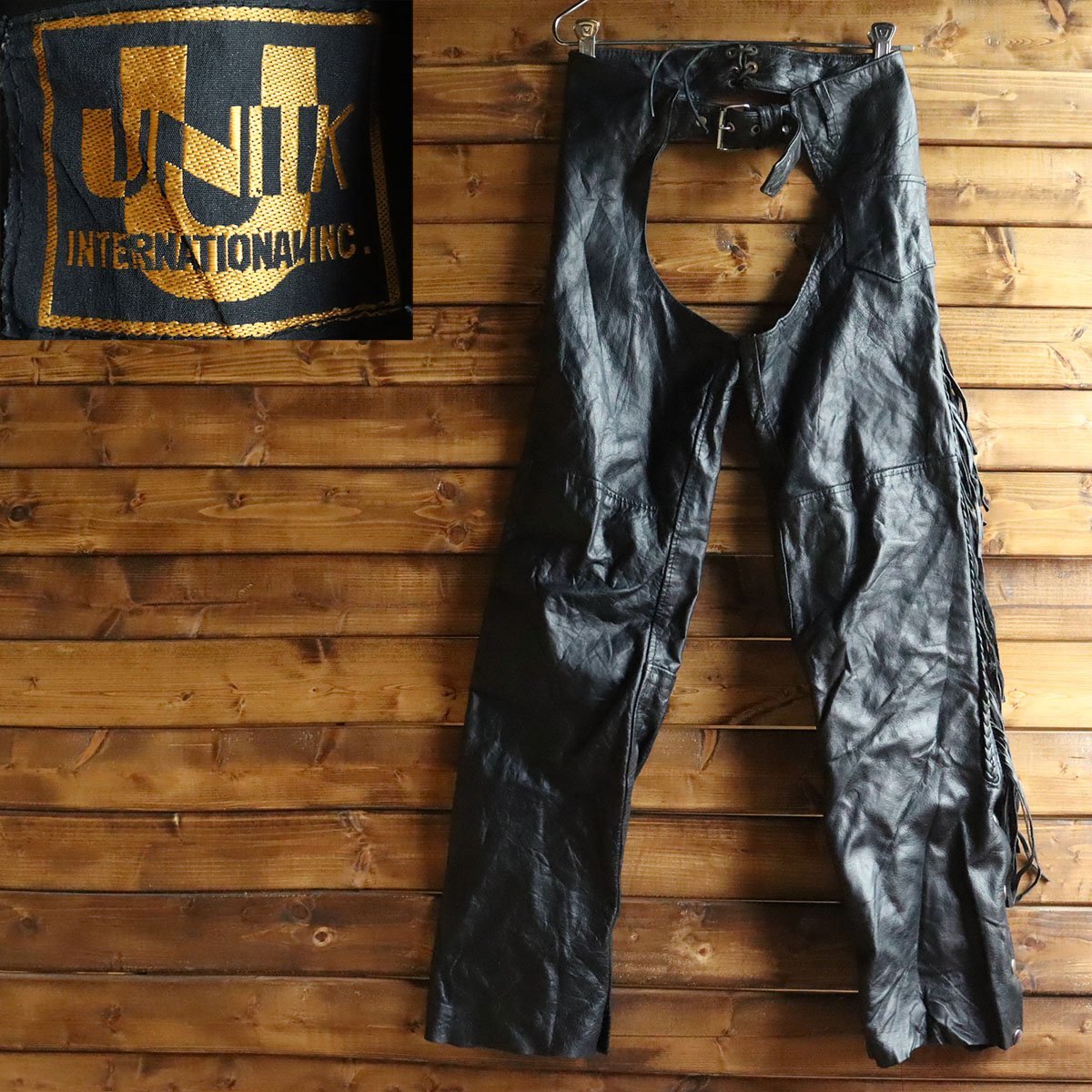 皮A1/T6.13-4 UNIK レザーチャップス 本革 W74 88 メンズ XS 黒 革パンツ 皮パンツ レザーパンツ(チャップス)｜売買されたオークション情報、yahooの商品情報を ...