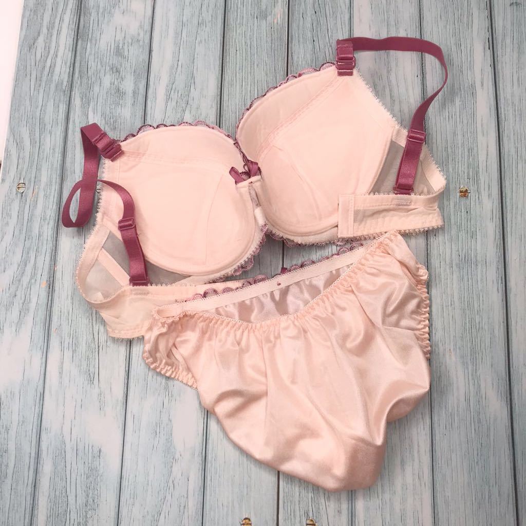 Yahoo!オークション - F70ブラショーツセット 大好きピンク花レース ブ...