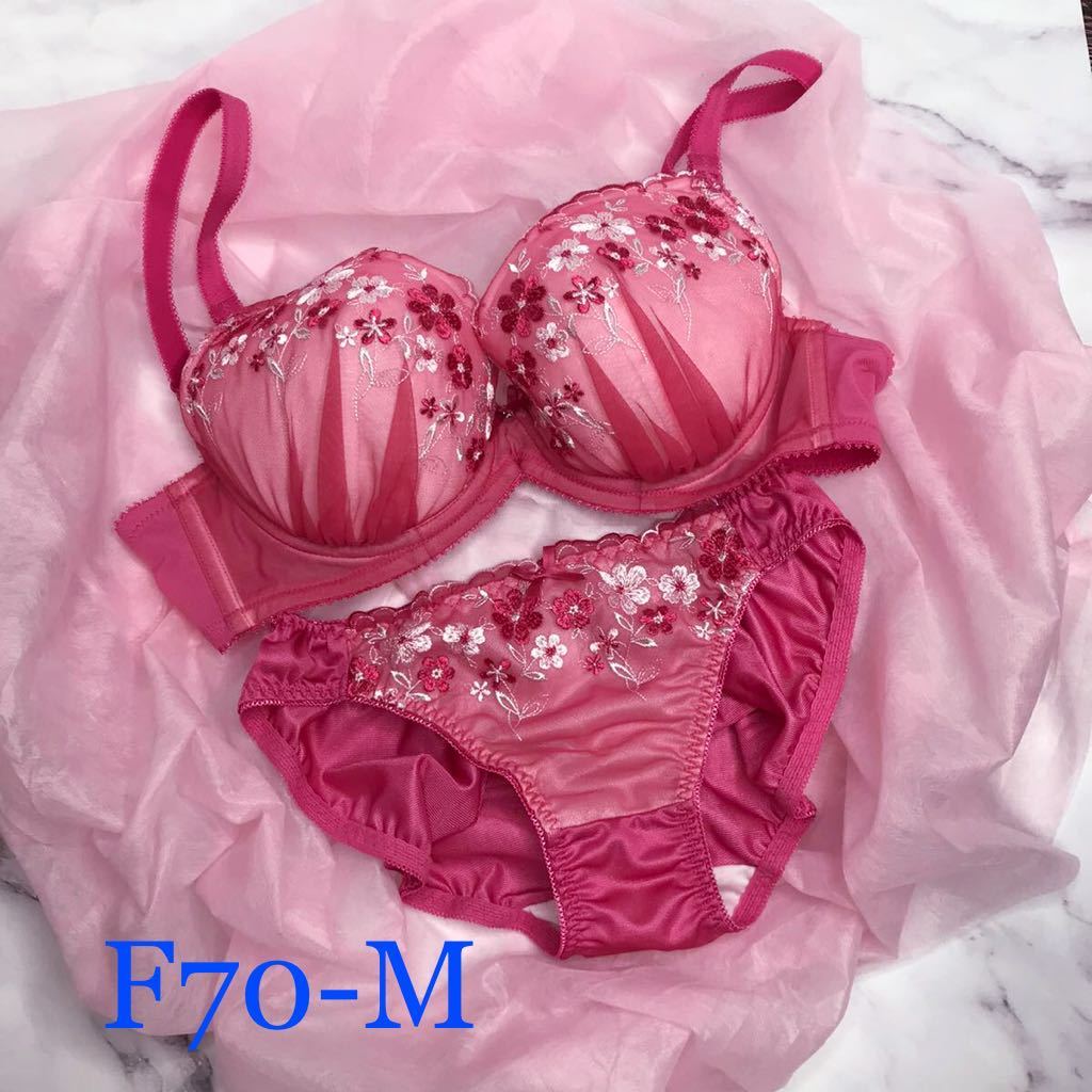 Yahoo!オークション - F70ブラショーツセット 可愛いピンクレース ブラ...