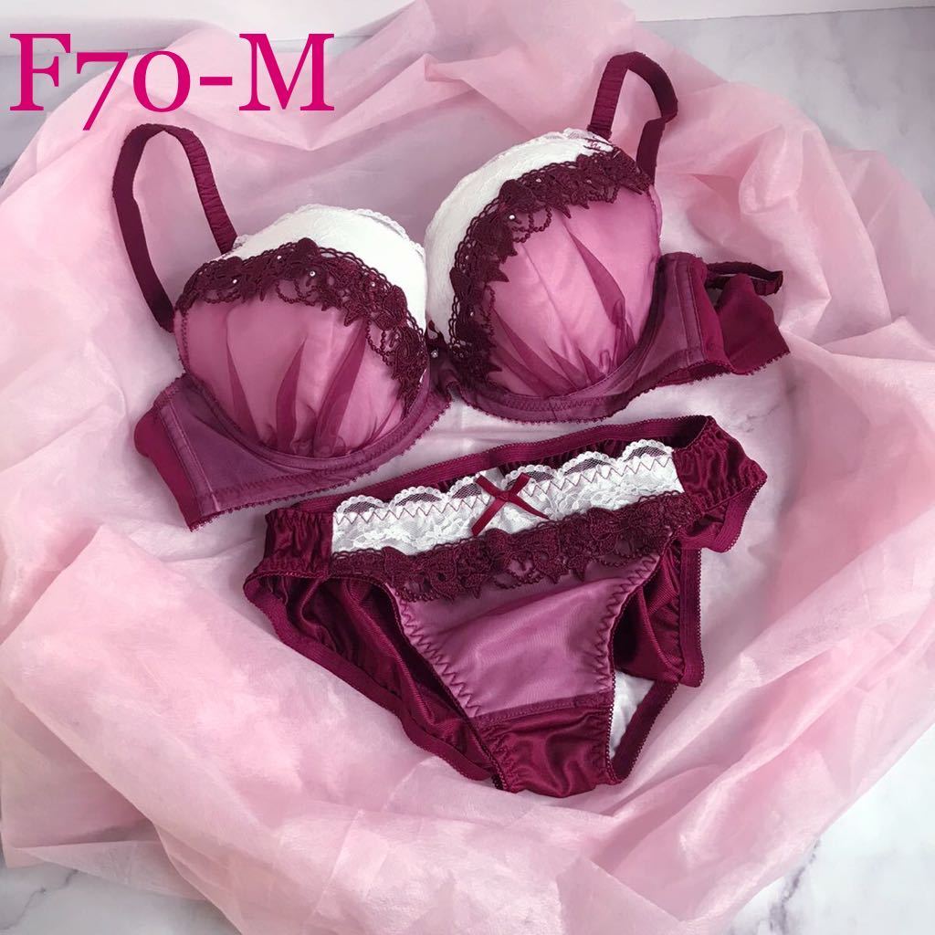 Yahoo!オークション - F70ブラショーツセット 可愛い赤の花レース ブラ...