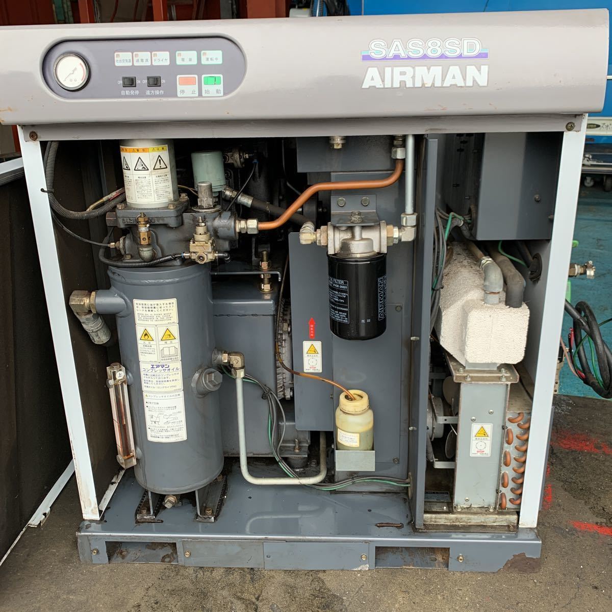 Yahoo!オークション - SS-1544 AIRMAN エアーコンプレッサー SAS8SD-5...