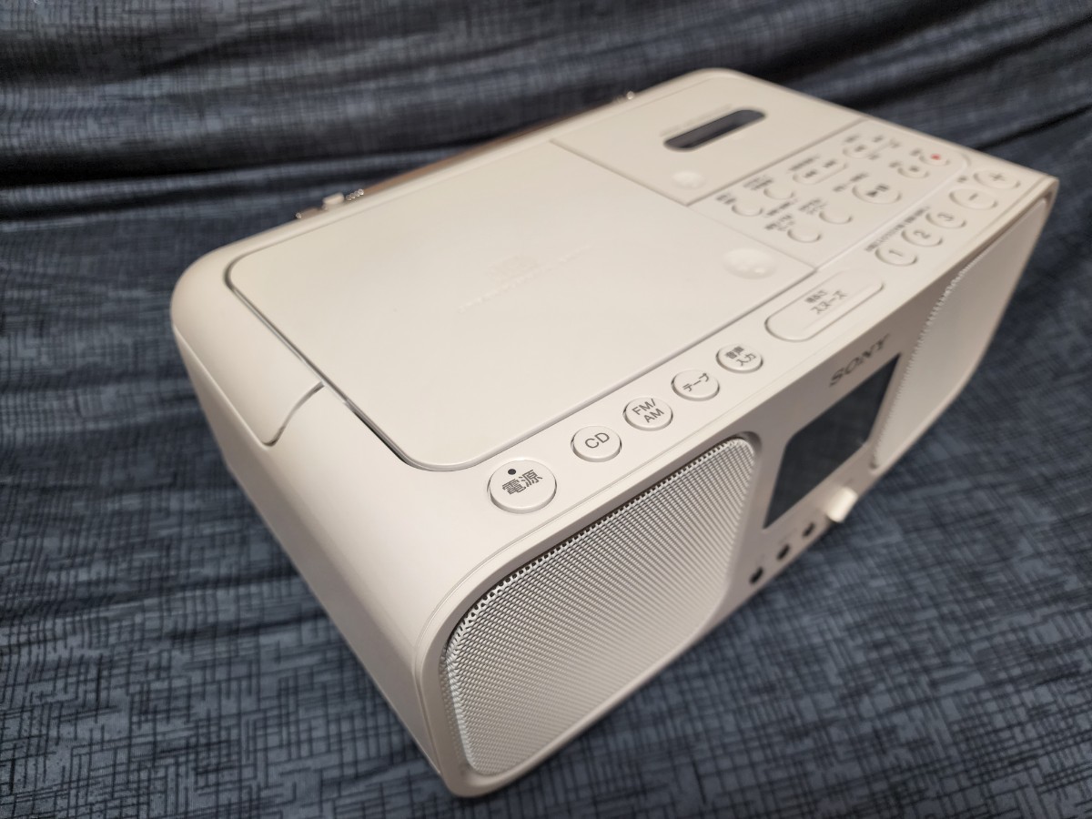 SONY CDラジカセ CFD-S401 ホワイト 動作品 CDピックアップ修理 SONY CDラジカセ CFD-S401 ホワイト 動作品 CDピックアップ修理