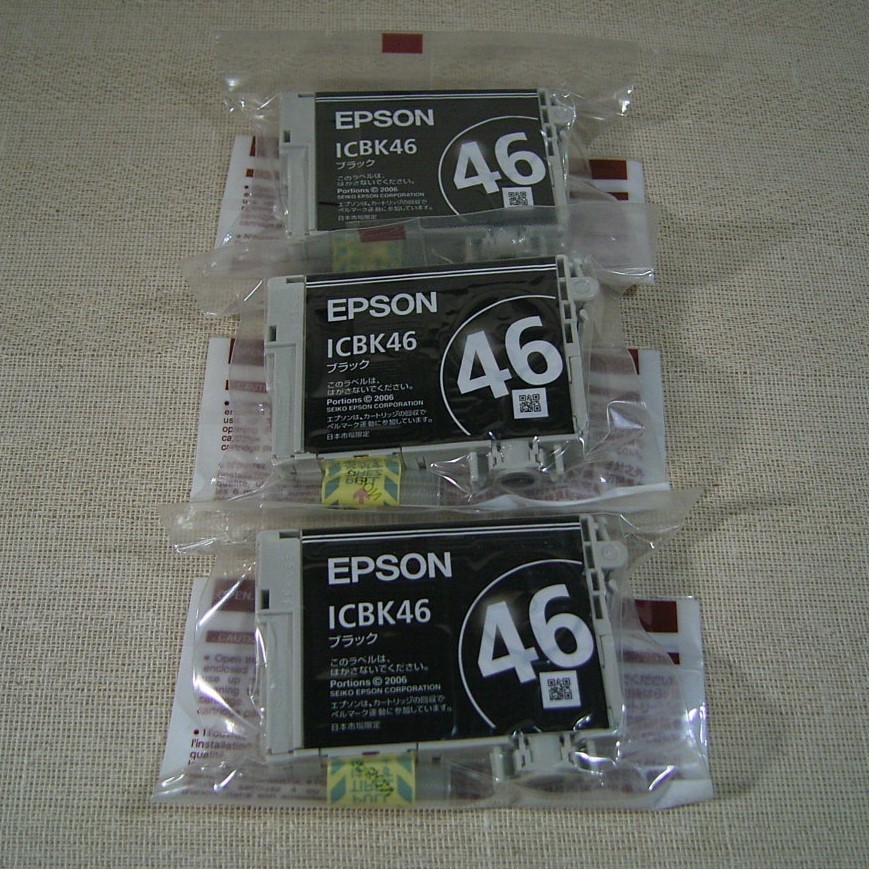 Yahoo!オークション - エプソン 純正インクカートリッジ ICBK46 ブラッ...