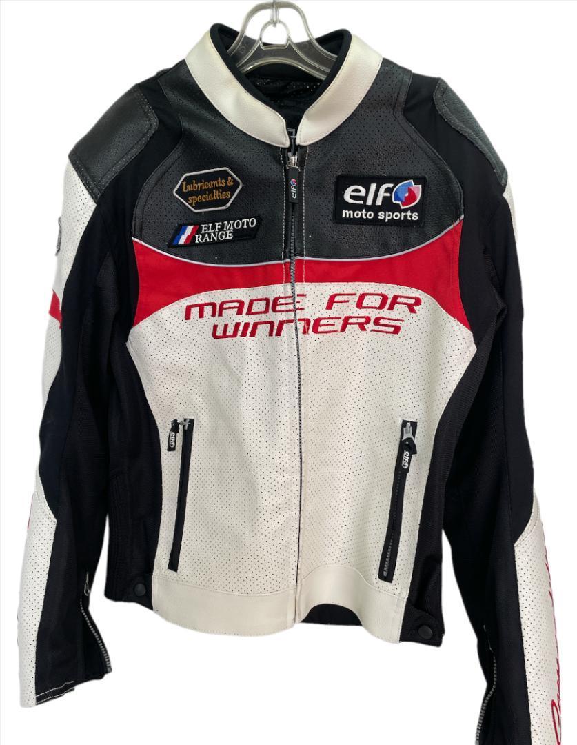 Yahoo!オークション - elf Lサイズ ジャケット レザー パンチング プロ...