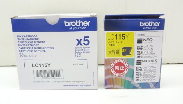 Yahoo!オークション - brother/ブラザー 純正 LC115Yインクカートリッ...