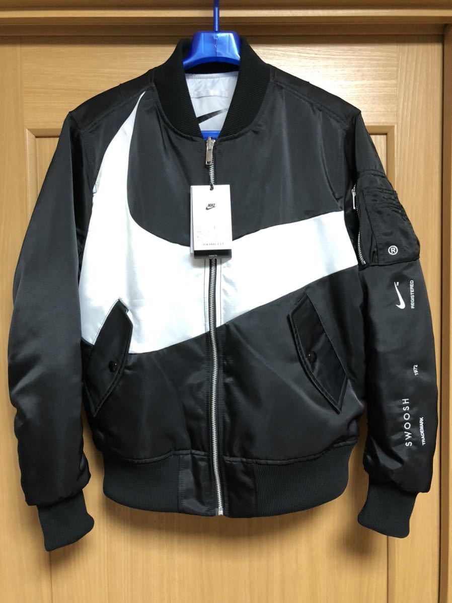 Yahoo!オークション - 【新品】NIKE MA1ジャケット ブラック Sサイズ ...