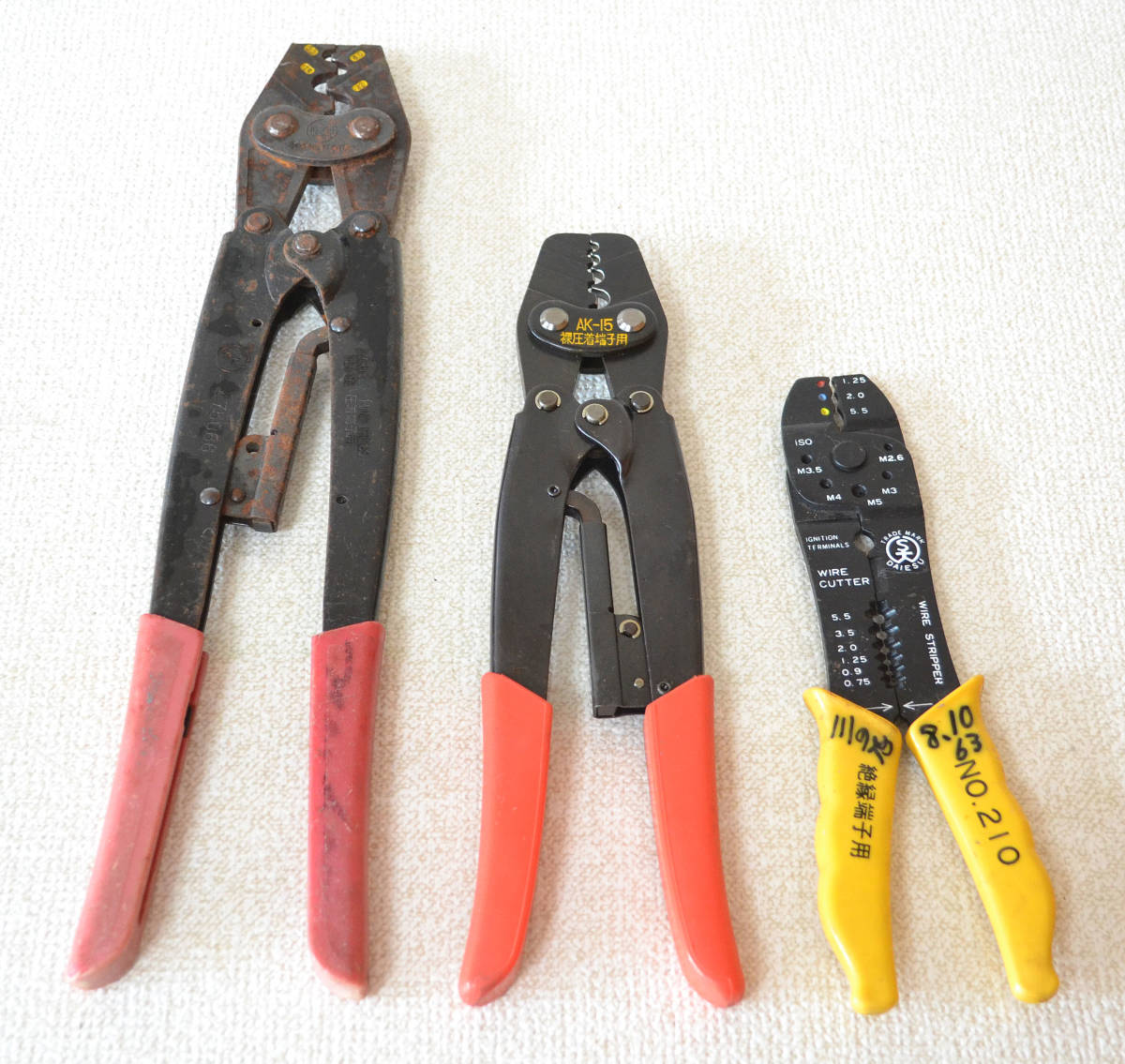 Yahoo!オークション - 【Q417】圧着工具/AK-15/裸圧着端子用/ロブスタ...