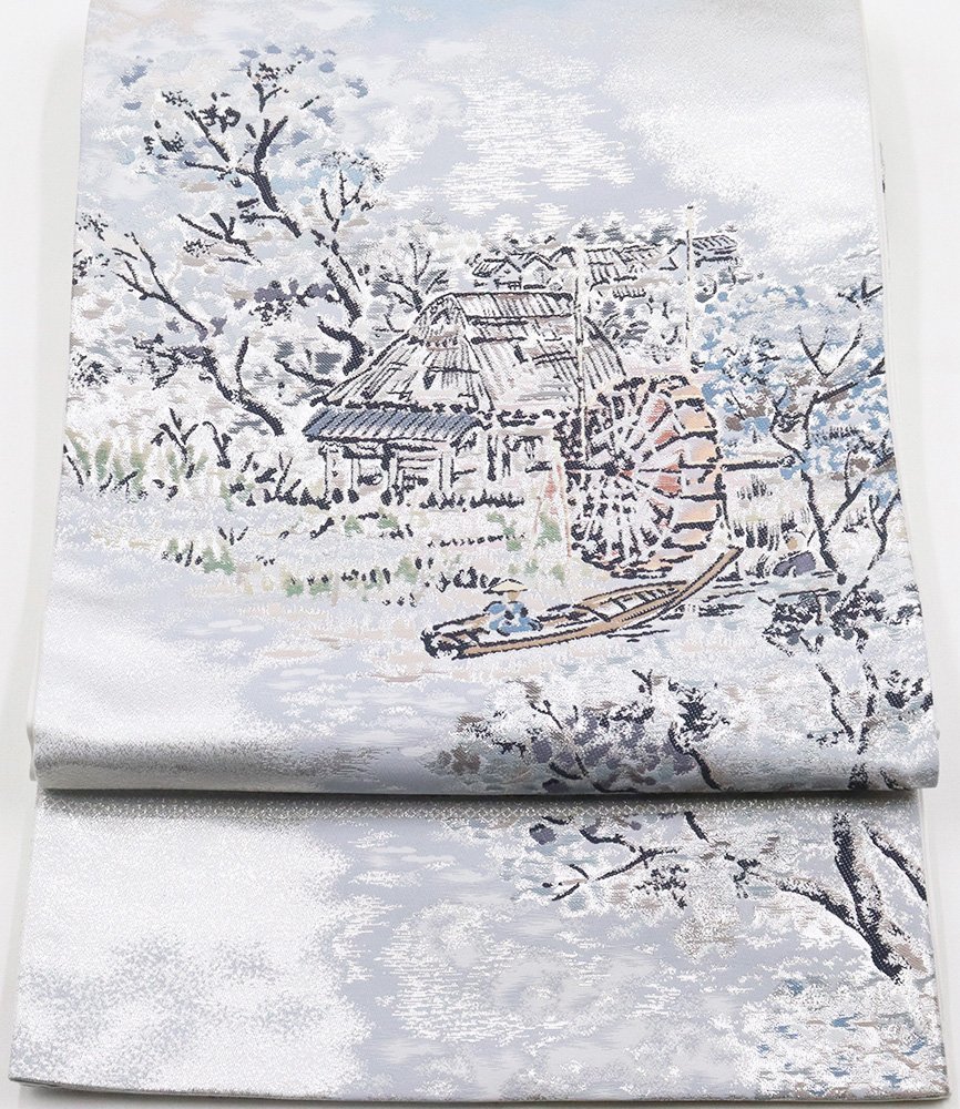 Yahoo!オークション - 留袖用 袋帯 正絹 銀プラチナ 水郷 Sサイズ F581...