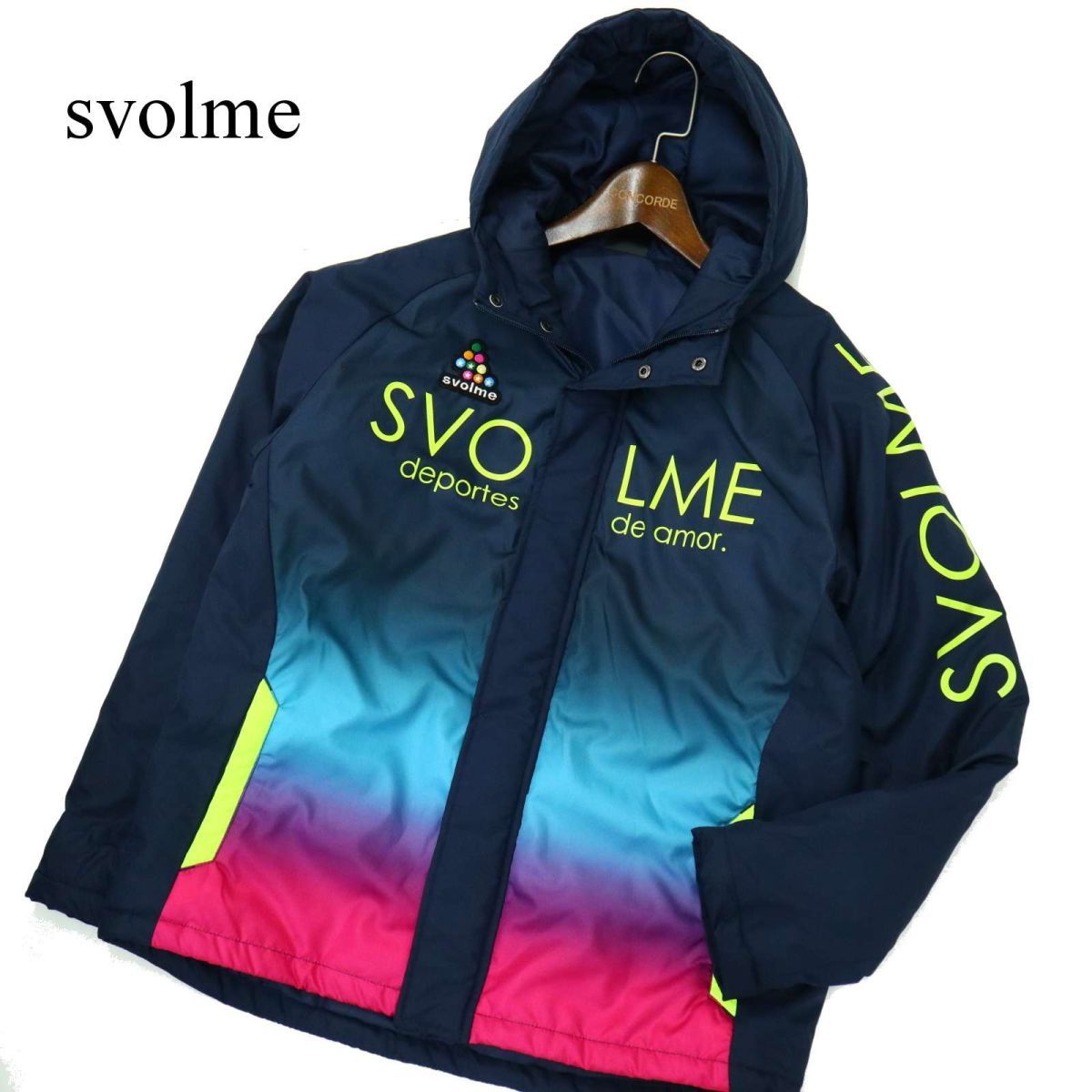 Yahoo!オークション - svolme スボルメ ビッグ ロゴ フーディー 中綿 ...