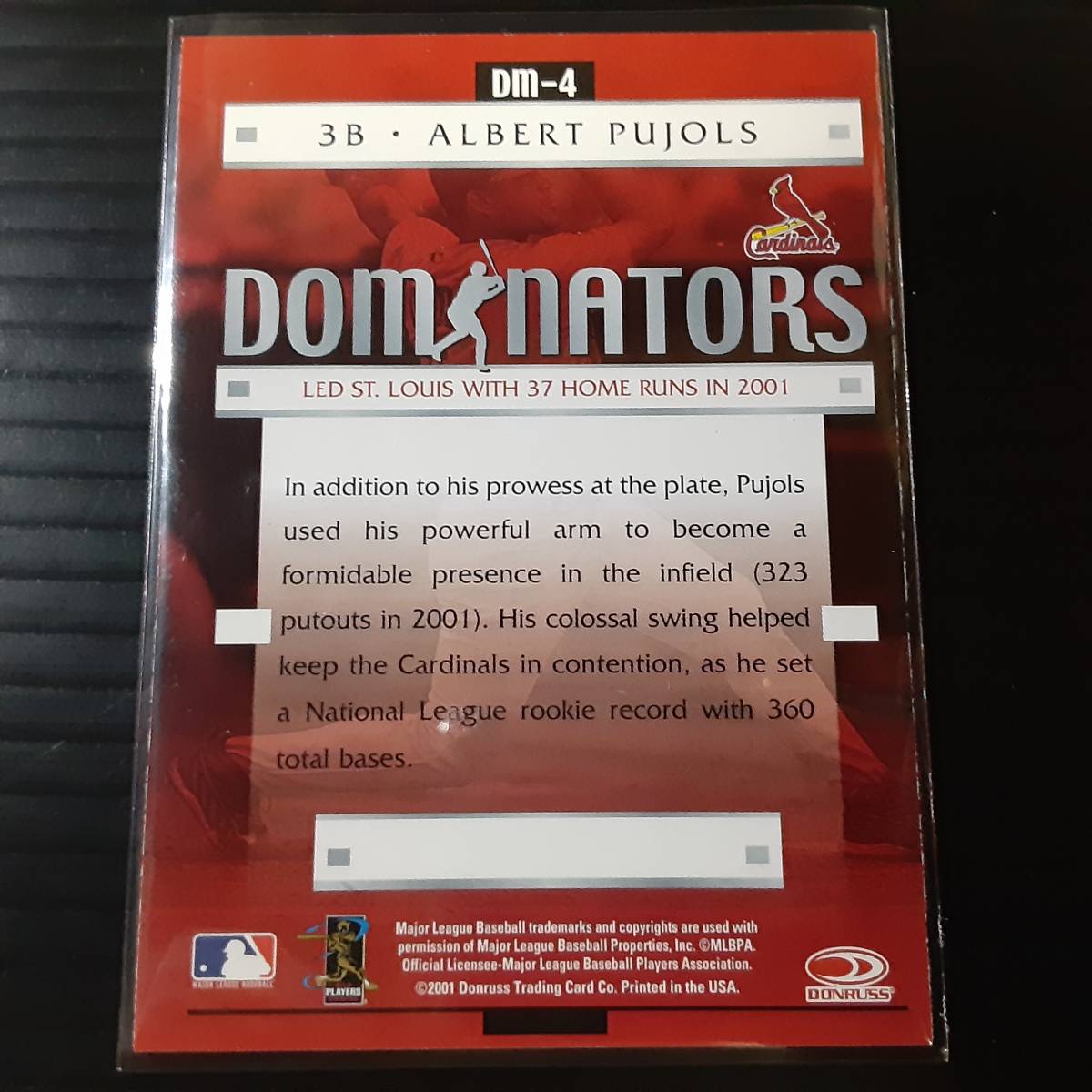 代購代標第一品牌－樂淘letao－2001 Donruss Class Of 2001 Dominantors Albert Pujols Rookie Card #dm-4 カード MLB ...