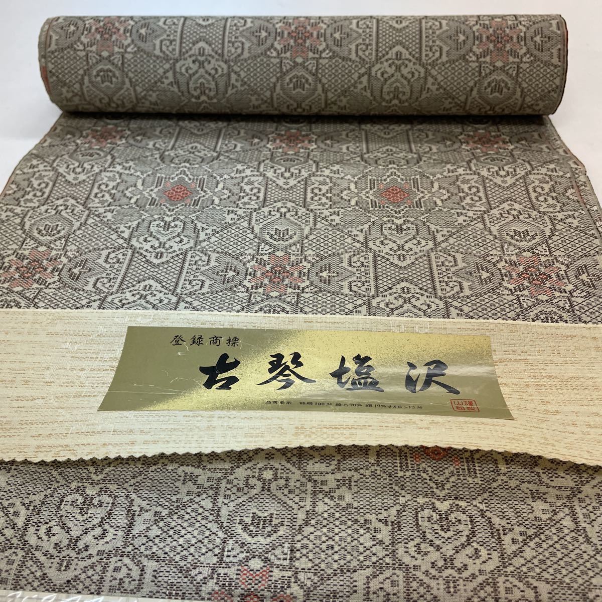 Yahoo!オークション - 反司 a2329【古琴塩沢】ウール反物 交織 小紋 ...