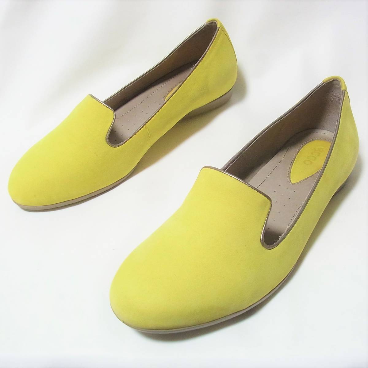 Yahoo!オークション - ECCO エコー 本革 ローファー パンプス 38/24.0c...