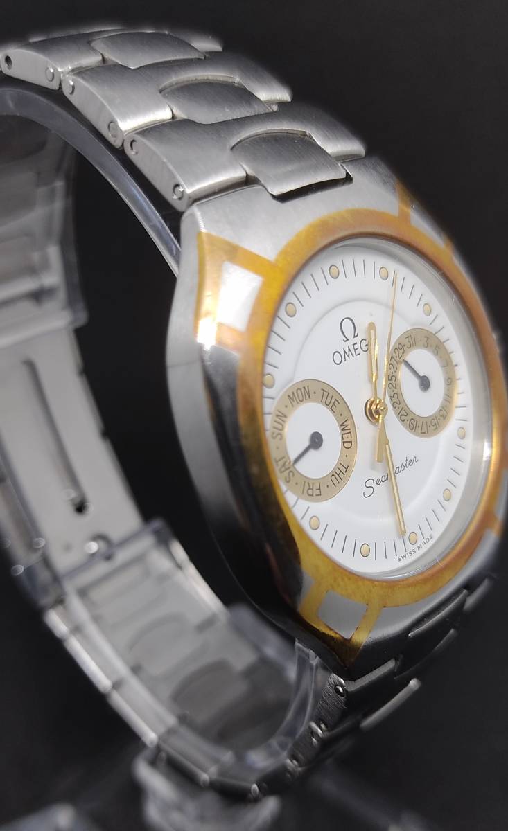 稼働◎正規良品【オメガ】QZ シーマスターポラリスYG×SS 白文字 稼働◎正規良品【オメガ】QZ シーマスターポラリスYG×SS 白文字