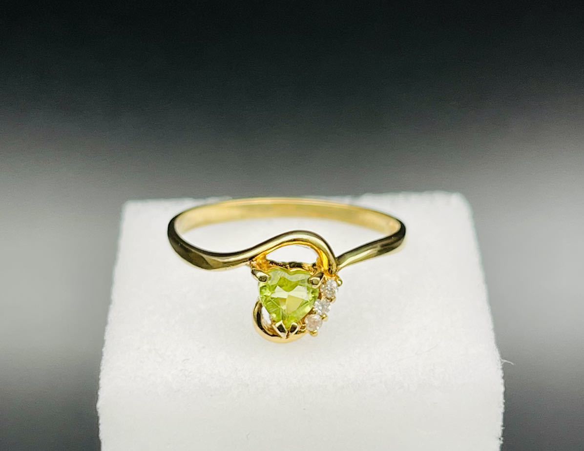 Yahoo!オークション - k18 イエローゴールド 色石 ダイヤモンドリング ...