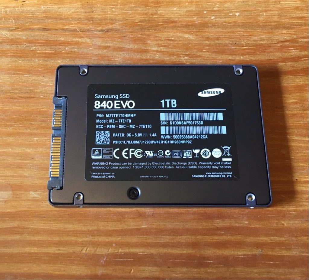 Yahoo!オークション - SAMSUNG 2.5インチSSD 840EVO MZ-7TE1T0 1TB SAT...