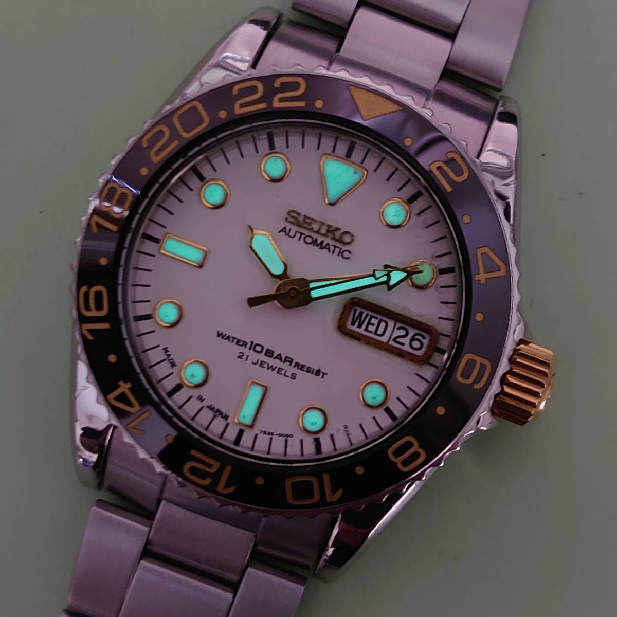 仕上げ済み SEIKO/7S26-0050/S竜頭/超希少セラミックベゼル/新品 仕上げ済み SEIKO/7S26-0050/S竜頭/超希少セラミックベゼル/新品