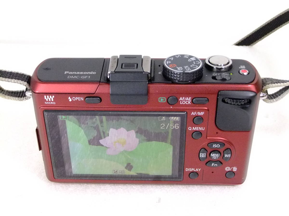 Yahoo!オークション - Panasonic ミラーレス一眼 LUMIX DMC-GF1 赤ボデ...