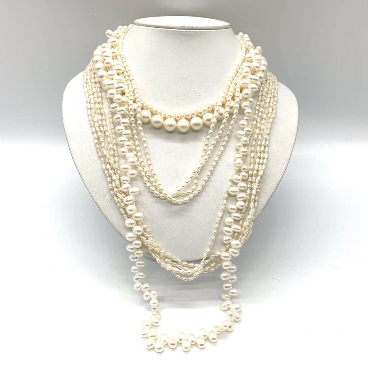 Yahoo!オークション - 淡水パールネックレス5点おまとめ 重量約232g ...