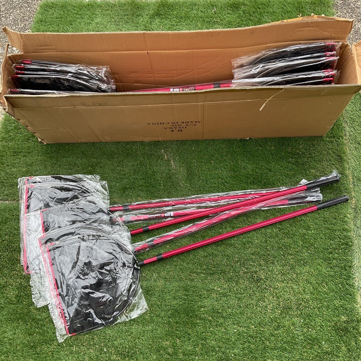 Yahoo!オークション - 佐C05岡/新品 未使用 釣り網 アルミ玉網二段 扇...