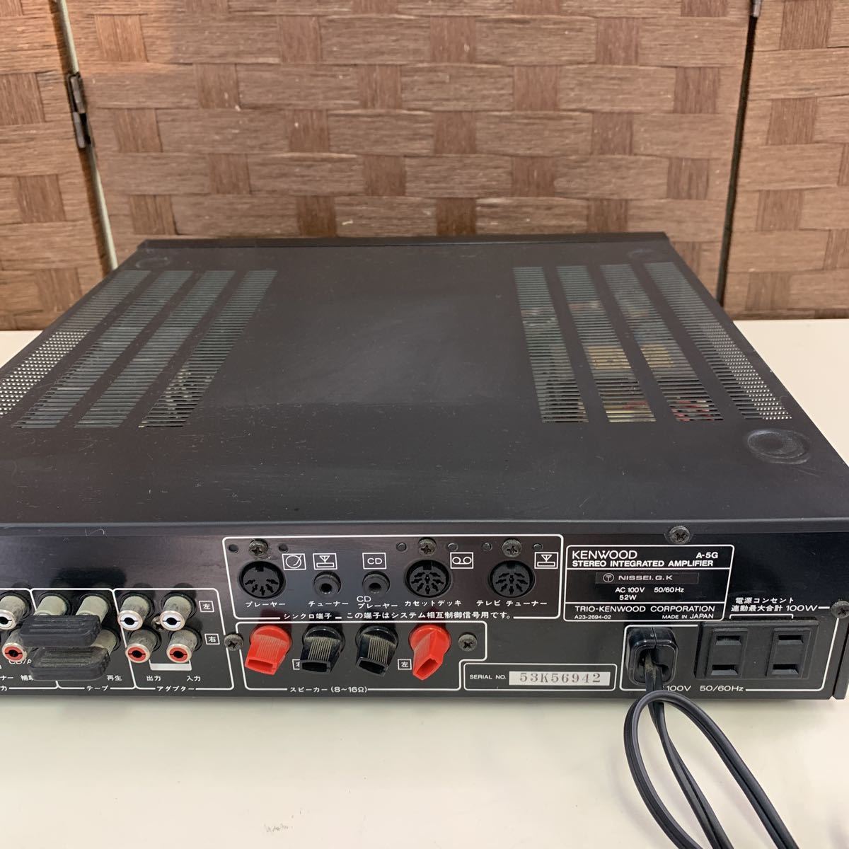 中古品】KENWOOD A-5G プリメインアンプ ケンウッド オーディオ 中古品】KENWOOD A-5G プリメインアンプ ケンウッド オーディオ
