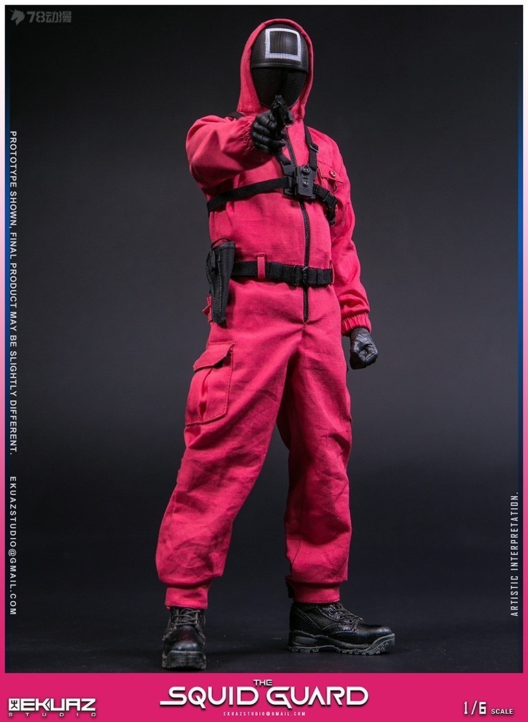 EKUAZ STUDIO 『イカゲーム』 赤い服の運営スタッフ 警備員作業 EKUAZ STUDIO 『イカゲーム』 赤い服の運営スタッフ 警備員作業