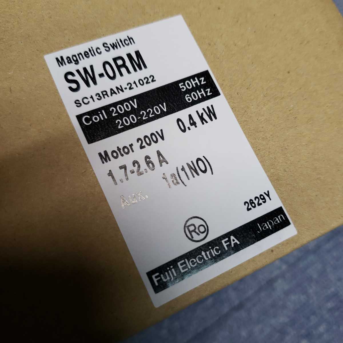 Yahoo!オークション - 富士電機 電磁開閉器 SW-0RM コイル電圧AC200V0....