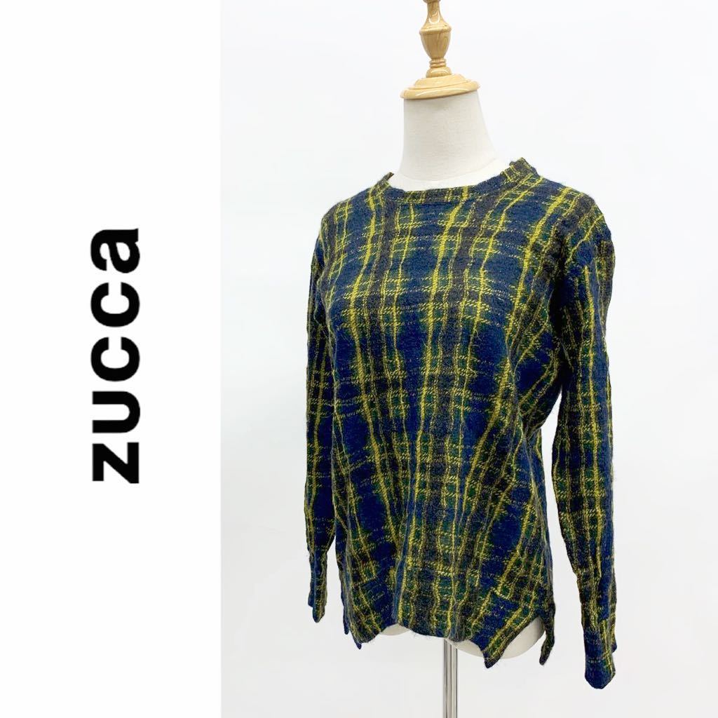 Yahoo!オークション - 【美品】ZUCCa ズッカ チェック ウール トップス...